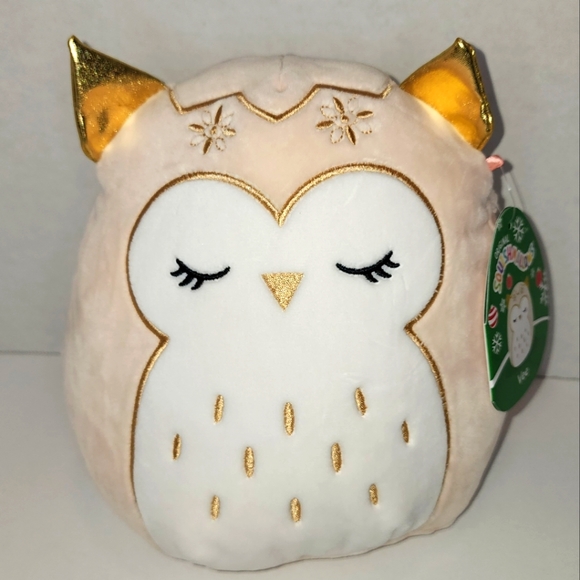Squishmallows | Toys | Vee White Gold Owl Christmas 222 Original ...